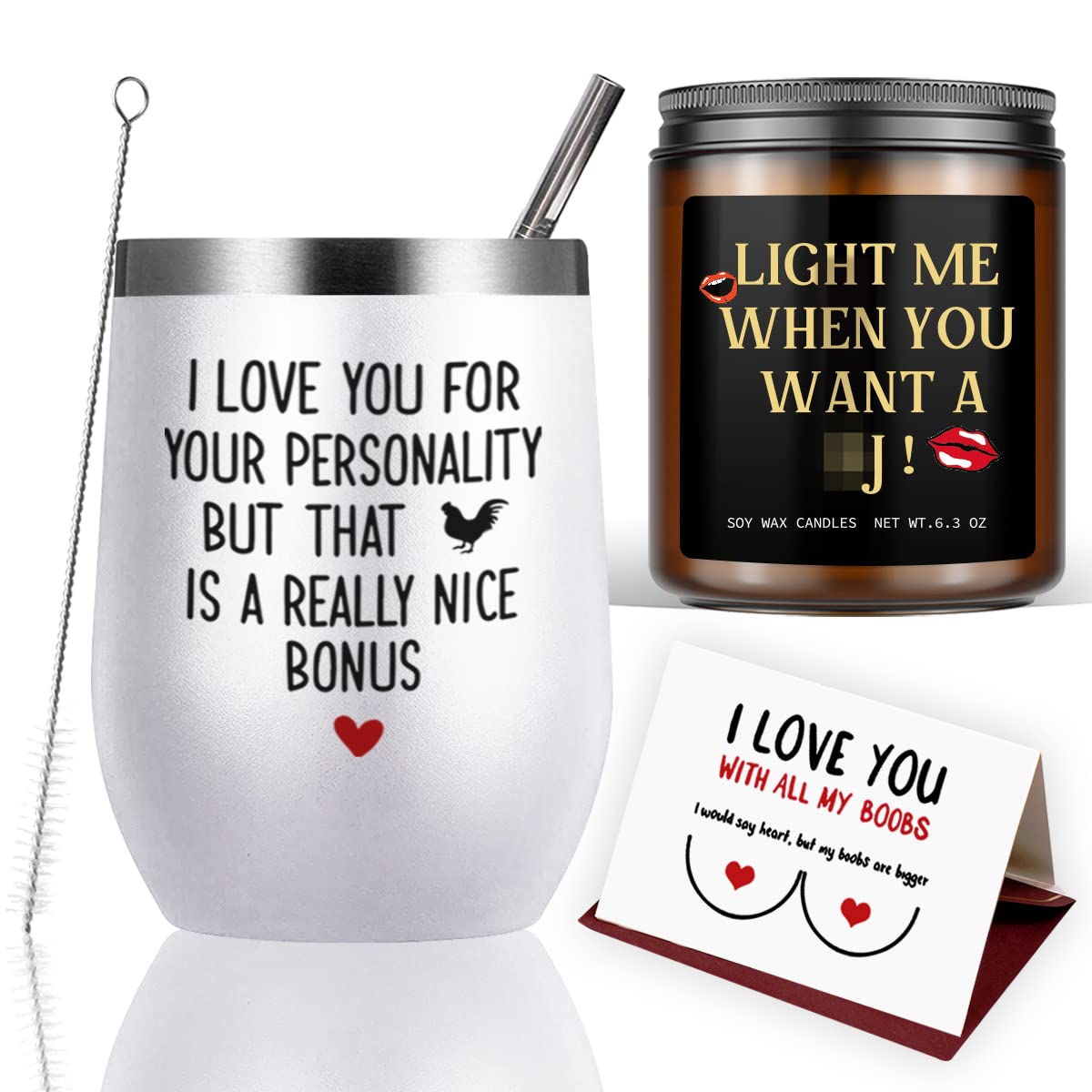 Gifts for Boyfriend Valentines Day Naughty Birthday Candles Boyfriend Gifts from Girlfriend Husband Birthday Gifts for Boyfriend Happy Anniversary, Gifts for Men Husband,Him,Couple,Fiance,Lover