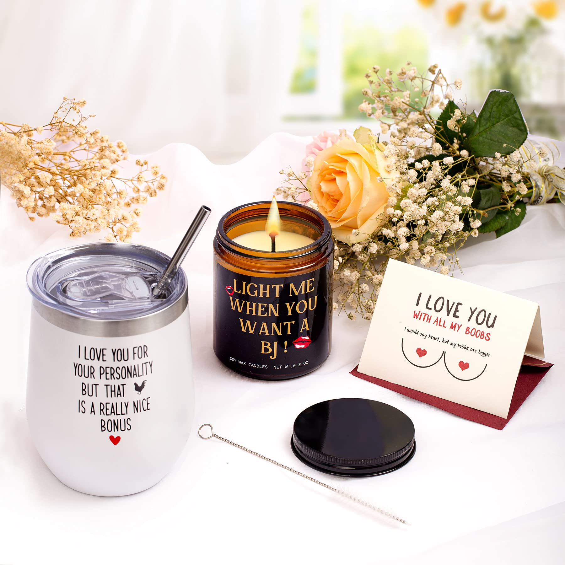 Gifts for Boyfriend Valentines Day Naughty Birthday Candles Boyfriend Gifts from Girlfriend Husband Birthday Gifts for Boyfriend Happy Anniversary, Gifts for Men Husband,Him,Couple,Fiance,Lover