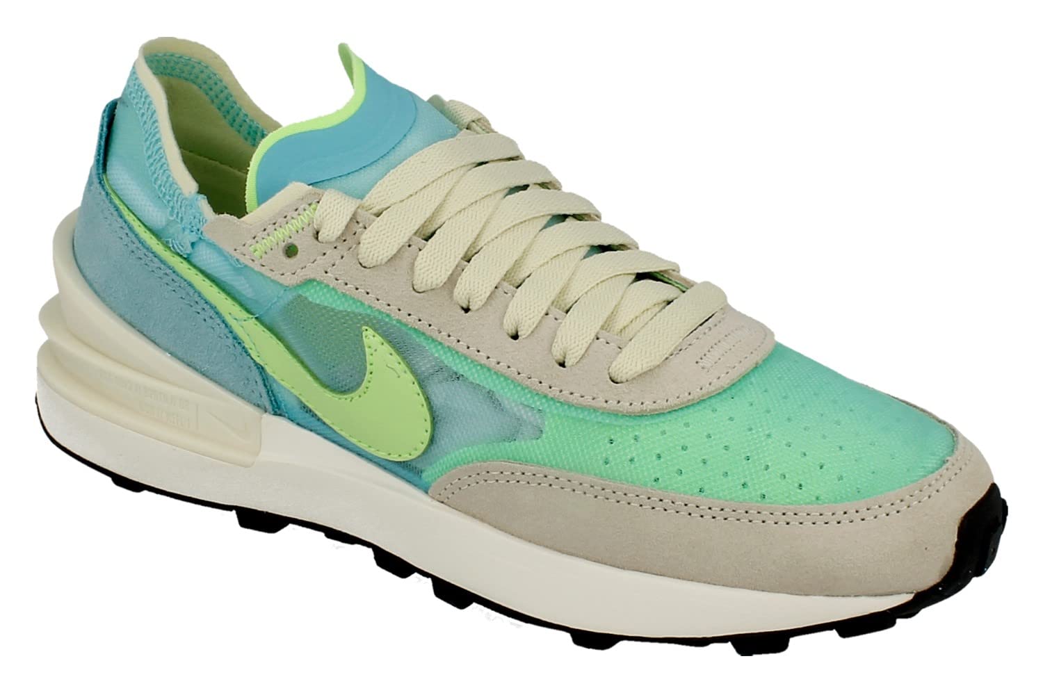 Nike Womens WMNS Waffle One DC2533 401 Bleached Aqua/Lime - Size 7.5W