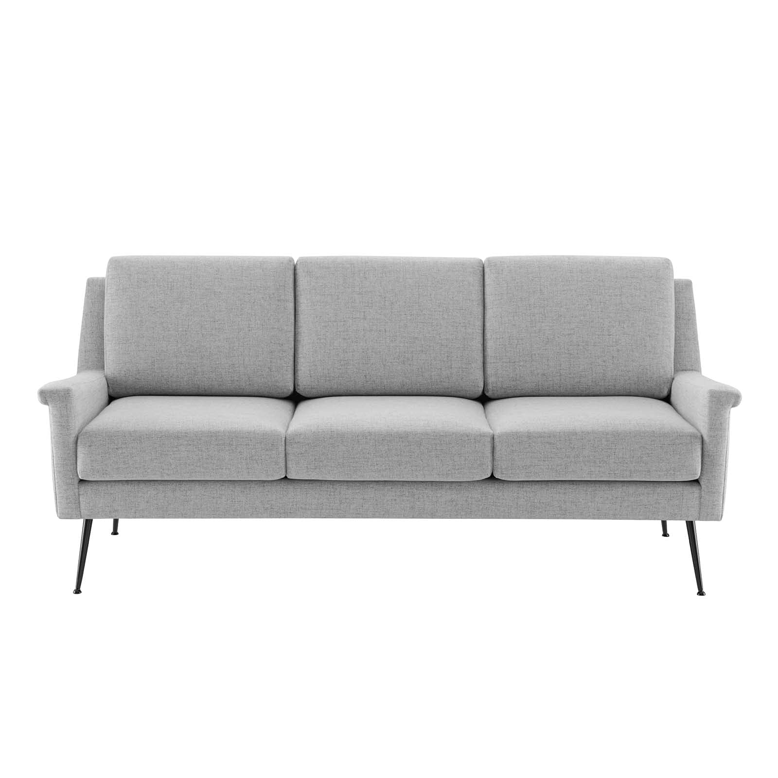 Modway Chesapeake Upholstered Fabric, Sofa, Black Light Gray