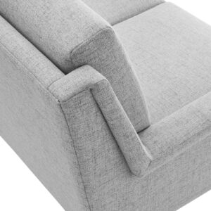 Modway Chesapeake Upholstered Fabric, Sofa, Black Light Gray