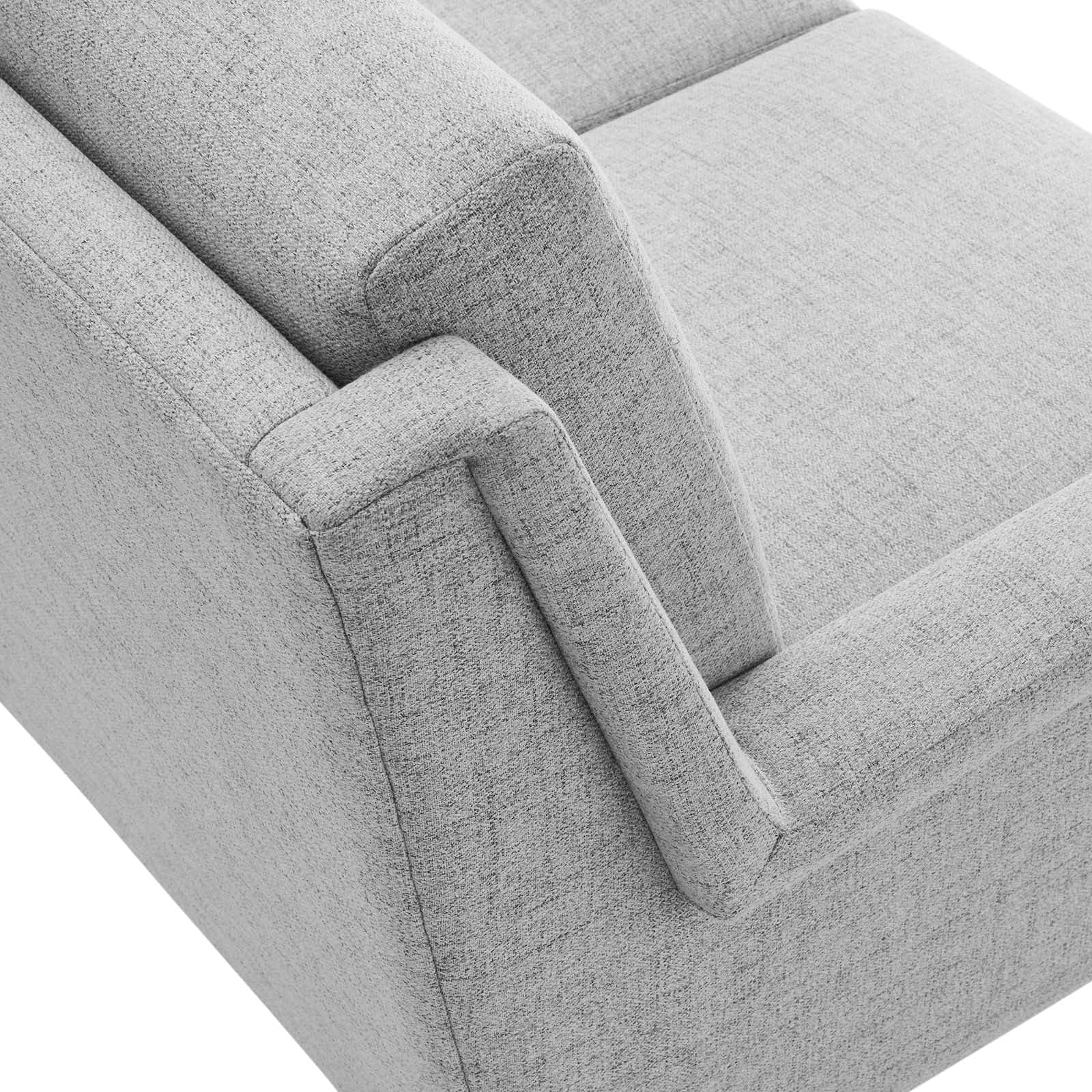 Modway Chesapeake Upholstered Fabric, Sofa, Black Light Gray