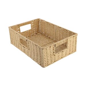 hemoton 1pc rattan sundries storage basket wicker basket clothes storage container woven storage organizer with lid woven basket container sundries basket weaving toilet child fruit stand