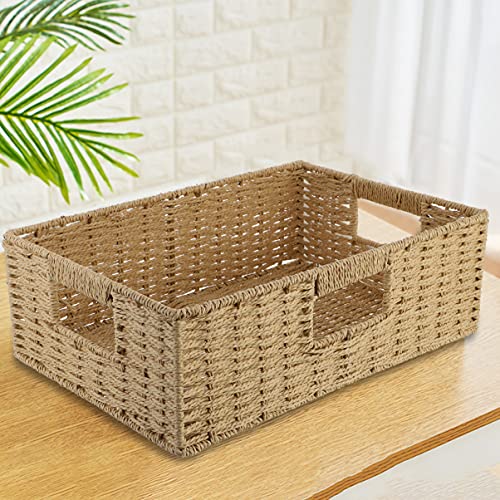 Hemoton 1pc Rattan Sundries Storage Basket Wicker Basket Clothes Storage Container Woven Storage Organizer with Lid Woven Basket Container Sundries Basket Weaving Toilet Child Fruit Stand