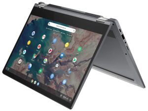 lenovo chromebook flex 5 laptop, 13 inch fhd touch display, intel core i3-10110u processor, 4gb ram, 192gb storage (64gb emmc + 128gb microsd), webcam, wifi, bluetooth,+ microsd