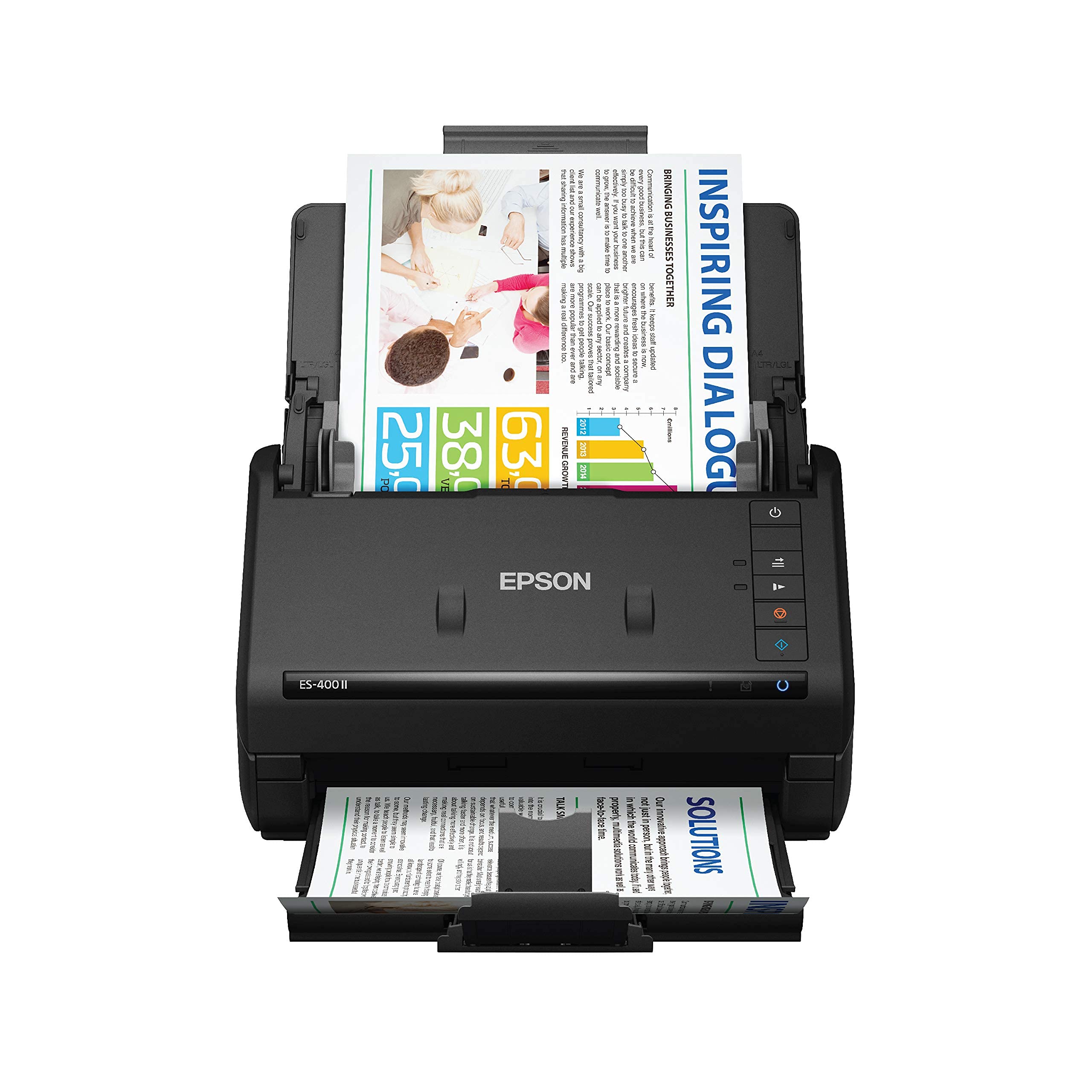 Epson Workforce ES-400 II Color Duplex Desktop Document Scanner for PC and Mac, with Auto Document Feeder (ADF) and Image Adjustment Tools (Renewed)