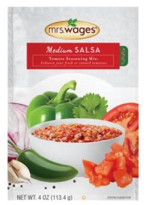 mrs. wages medium spicy salsa seasoning mix, 4 oz (pack of 6)