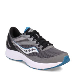 Saucony Men's Cohesion 15 Running Shoe, Charcoal/Topaz, 12