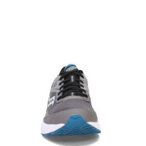 Saucony Men's Cohesion 15 Running Shoe, Charcoal/Topaz, 12