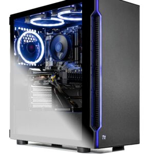 SkyTech Shadow Gaming Computer PC Desktop - Ryzen 5 3600 6-Core 3.6GHz, 1660 Super 6G, 1TB SSD, 16GB DDR4 3000, RGB Fans, AC WiFi, Windows 10 Home 64-bit, Black