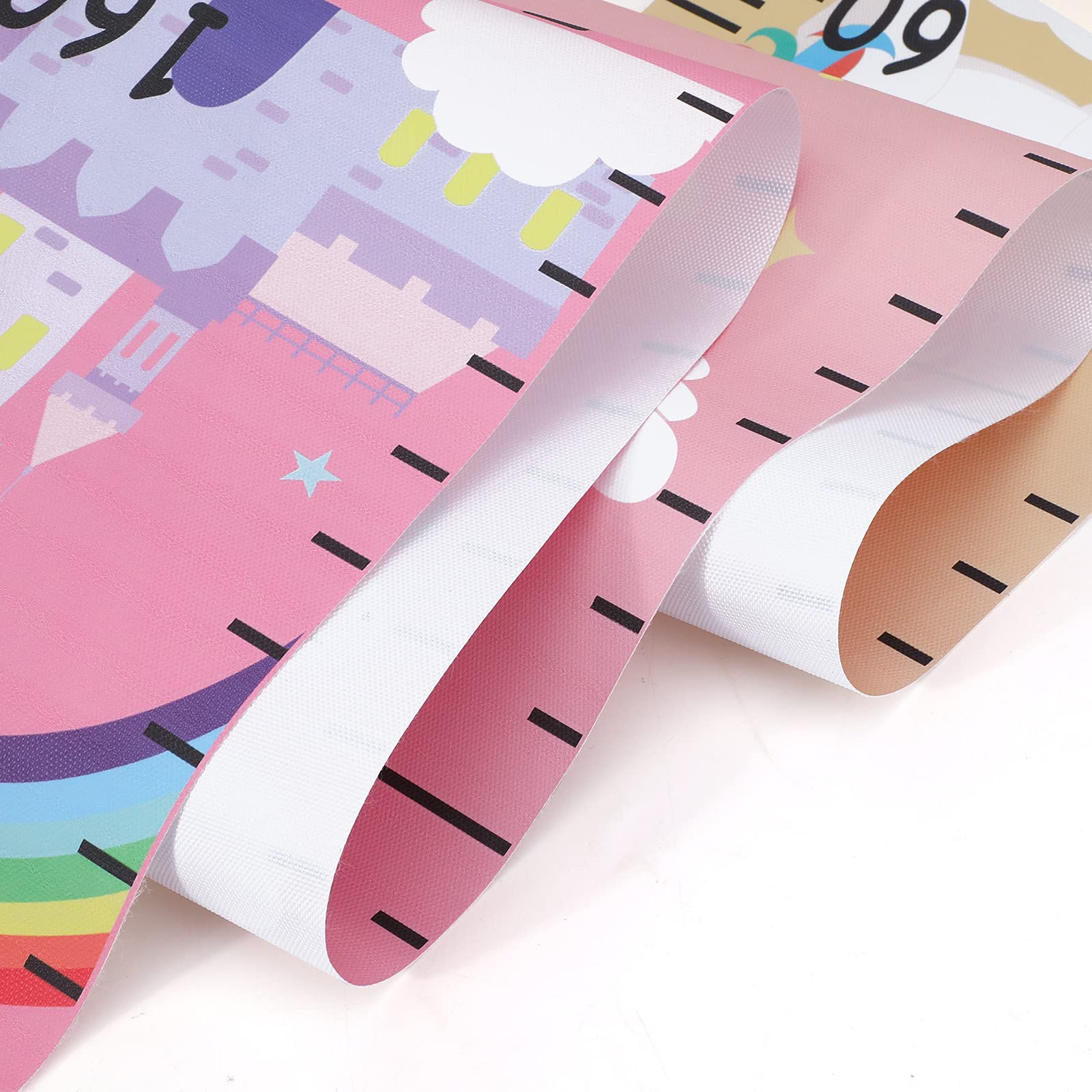 HIFOT Kids Growth Chart Height Measuring Chart, Unicorn Canvas Wall Hanging Rulers for Baby Children Girls Bedroom Decor 74.8''* 7.87''