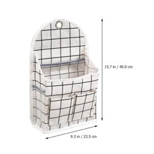 2pcs Storage Bag White Cotton Linen Student Make up Shoe Rack