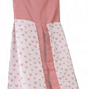 1 PC Light Pink Hearts Print pattern Crib Diaper Stacker Storage Organizer