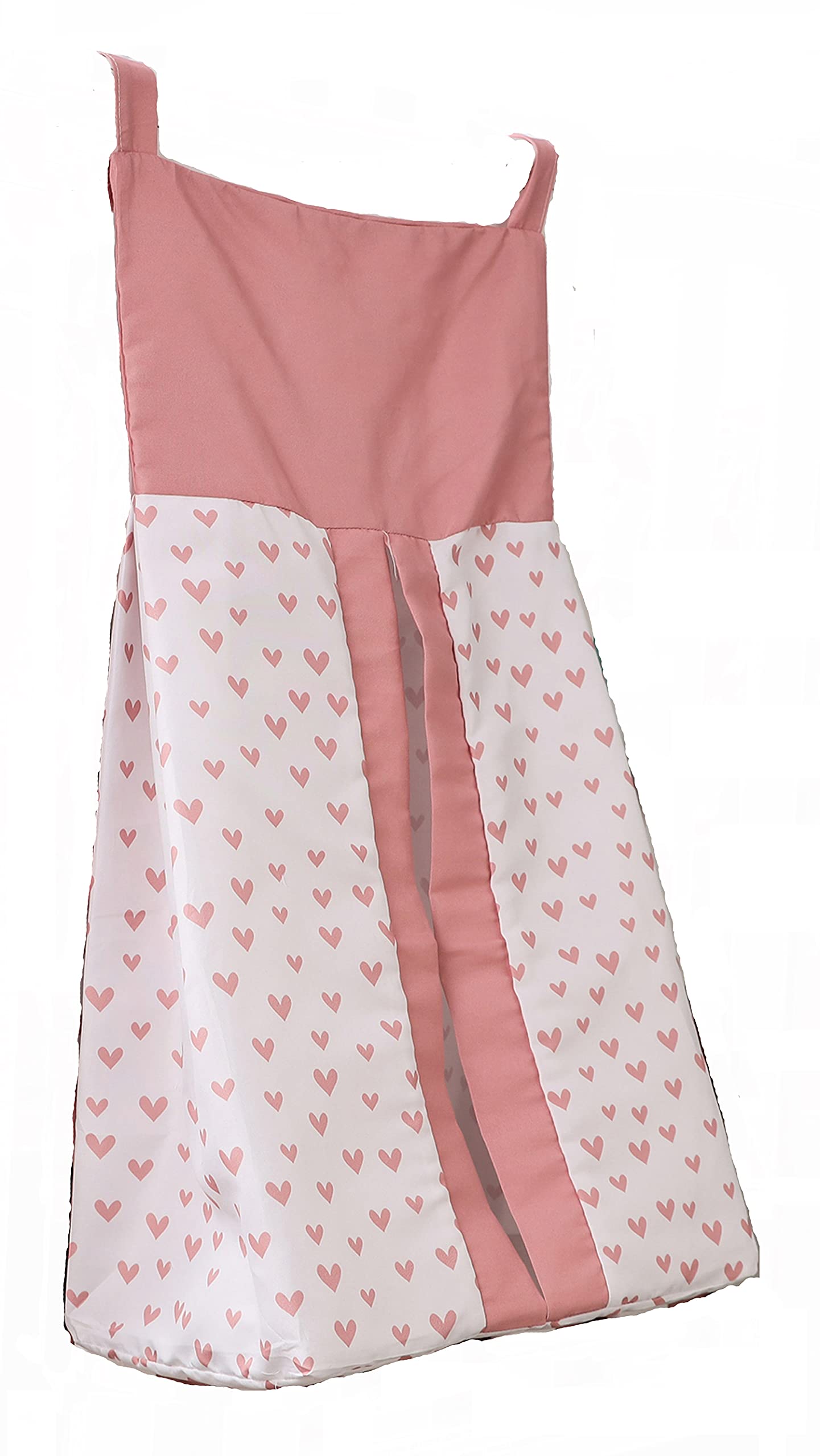 1 PC Light Pink Hearts Print pattern Crib Diaper Stacker Storage Organizer