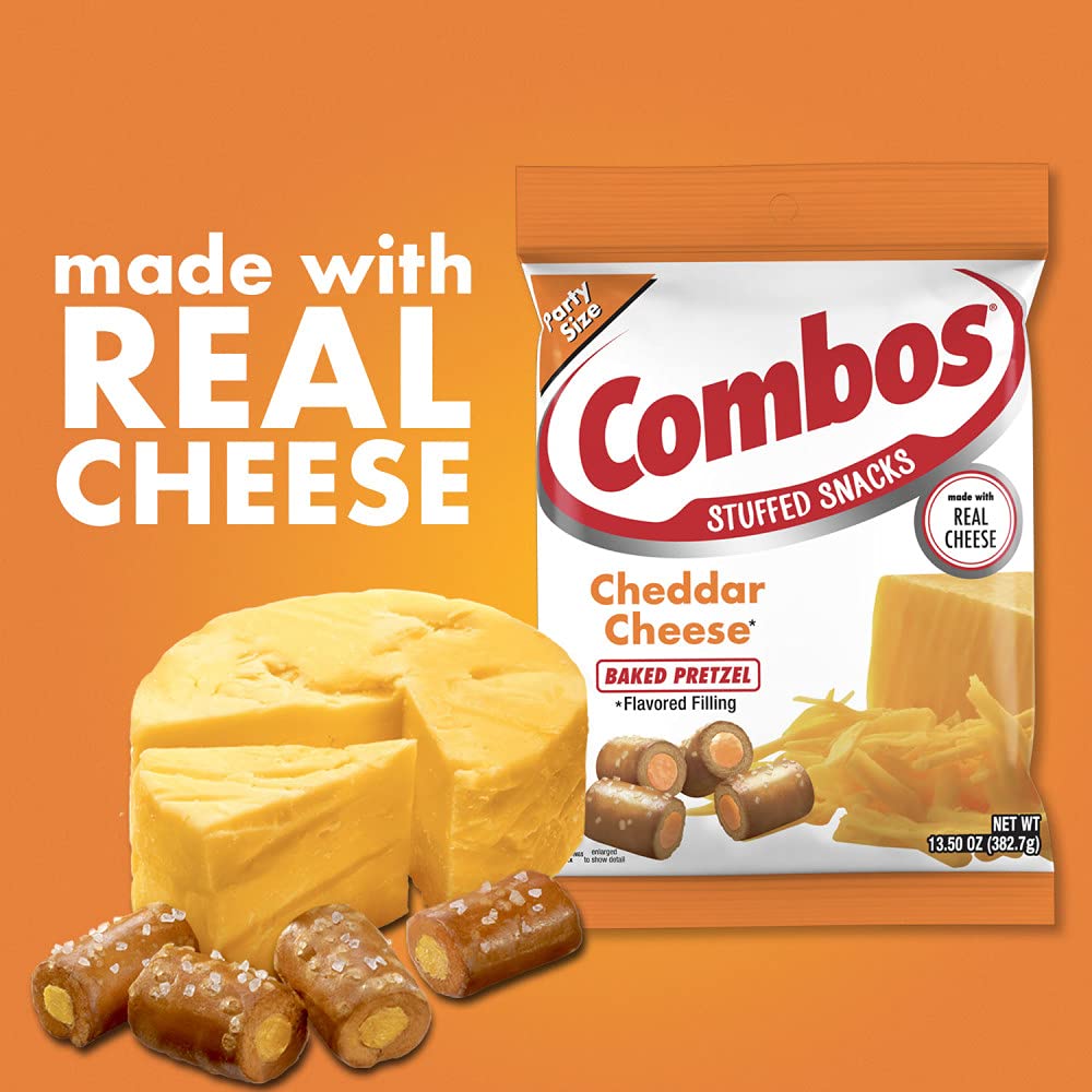 Combos Cheddar Cheese Baked Pretzel Snacks, 13.5 Oz. Bag, 13.5 Oz