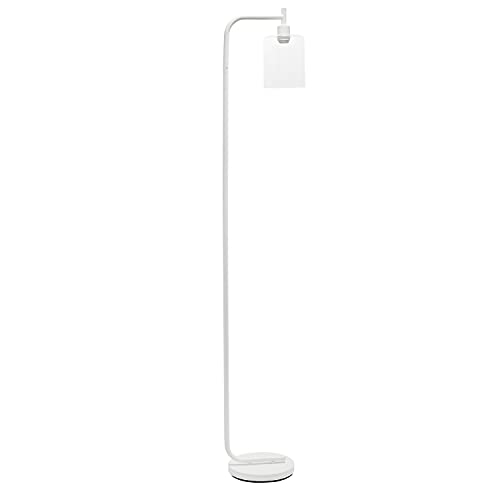 Simple Designs LF2009-WHT Modern Iron Lantern Floor Lamp, White