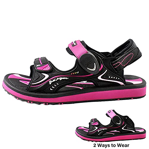 Gold Pigeon Shoes Classic WomenÕs Sport Sandal Easy On/Off Snap Lock Waterproof Athlete Sandals for Women Size 7-7.5 Big Kid Size 5.5-6 * 1671 Fuchsia -38