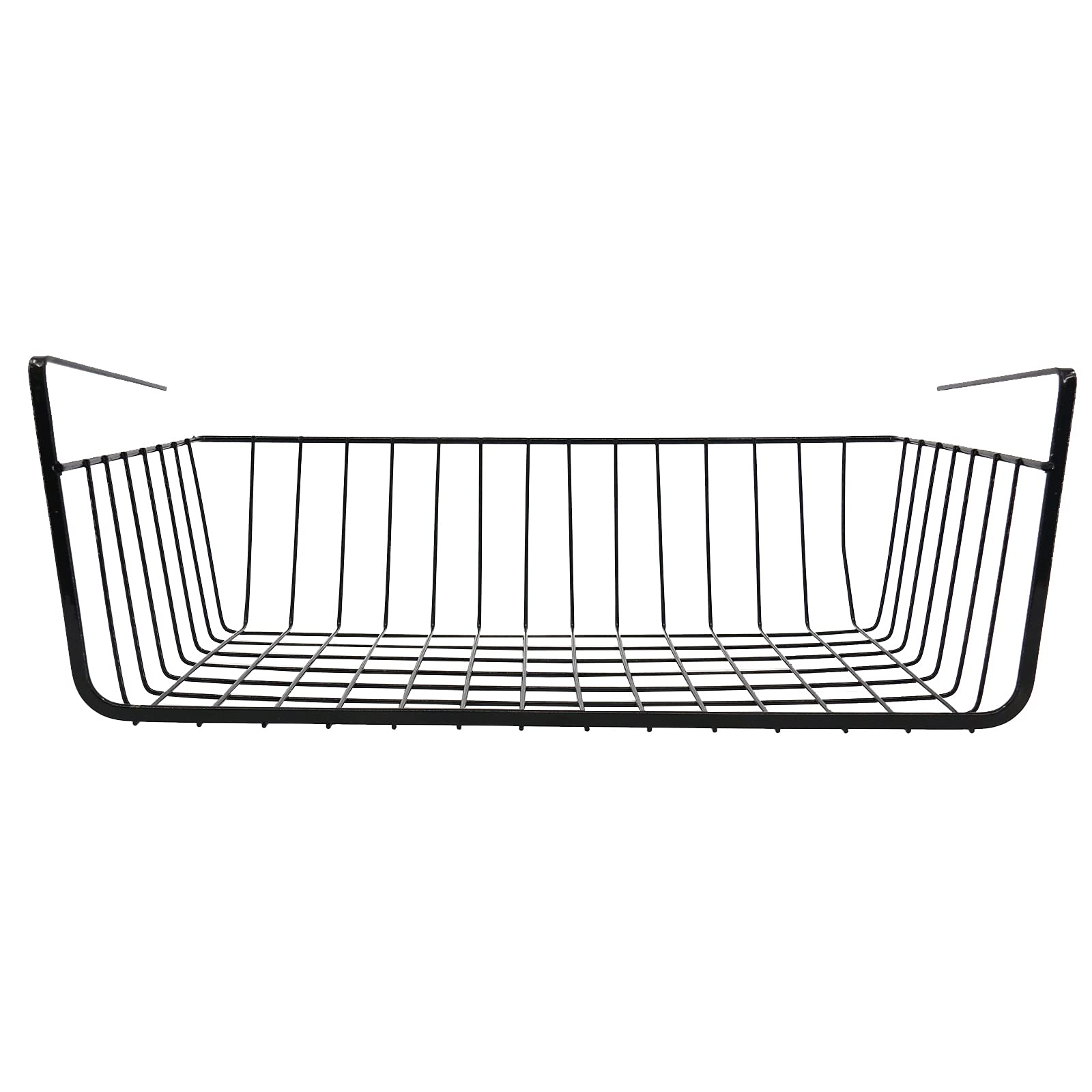 HOMOKUS Under Shelf Baskets for Storage, Under Shelf Wire Basket Carbon Steel Basket Under Cabinet Shelf, Welding Joints, Baking Finish, Easy to Install without Holes, 6 PCS, Black