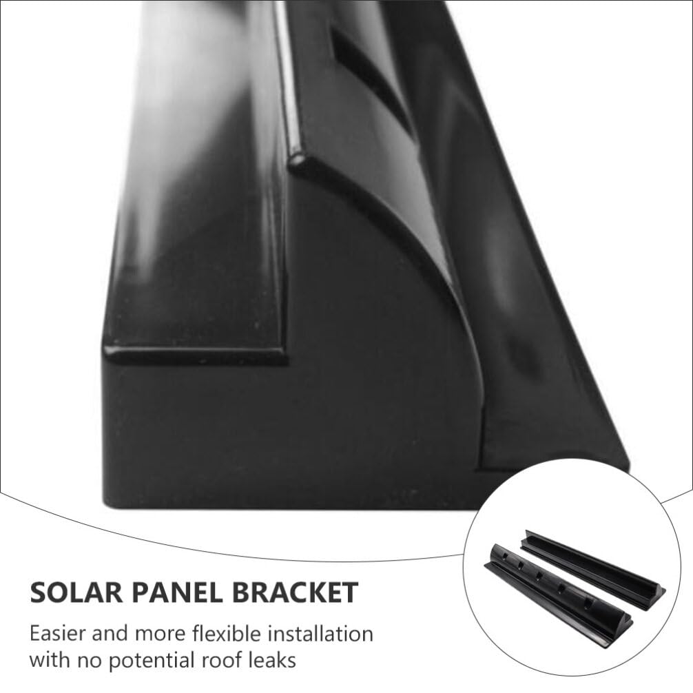 Cabilock 2pcs Solar Panel Side Mounting Brackets Marine Caravan Motorhome RV Solar Panel Side Mount Brackets Solar Panel Roof Installation Clamps Black