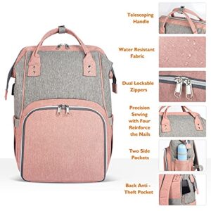 Lunch Backpack for Women, Insulated Cooler Lunch Box Laptop Backpack with USB Port for Women, Water Resistant Leak-proof Lunch Bag, College Computer Bookbag for Work Picnic Beach Fits 15.6 Inch