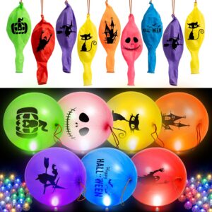 oumuamua 42pcs halloween punch balloons for kids, halloween party game favors, halloween giveaways, trick or treat toys, halloween games, kids halloween goodies