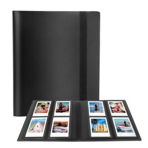 192 pictures photo album for fujifilm instax mini 11 12 evo 90 70 50s 26 25 9 8+ 7s instant camera, 2x3 photo album for polaroid snap z2300 pic-300p film, black