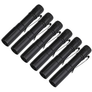 kunhe 6 pack small mini single mode led powerful flashlights aaa battery 1 mode flashlight pen light penlight flashlights pocket tiny compact edc high lumens bright flashlights