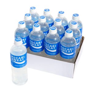 pocari sweat pet bottles - the water and electrolytes that your body needs, japans favorite hydration drink, now in the usa, clear, 500 ml, 12 pack