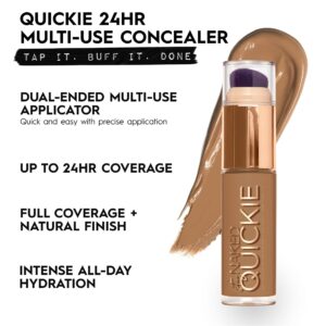 Urban Decay Quickie 24HR Multi-Use Full Coverage Concealer – Waterproof – Dual-Ended with Brush - Hydrating with Vitamin E - Natural Finish - Vegan & Cruelty Free - 20NN, 0.55 Oz