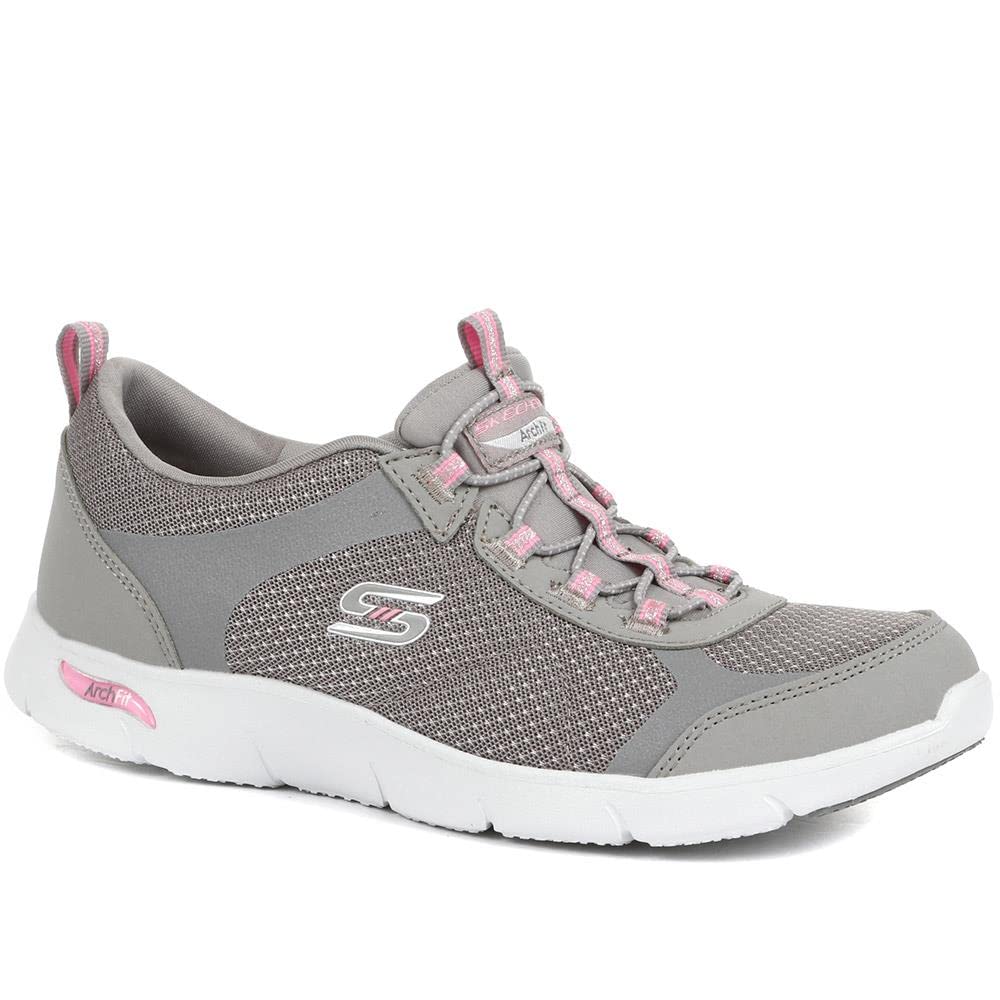 Skechers Arch Fit Refine - Her Best Grey/Pink 9 B (M)