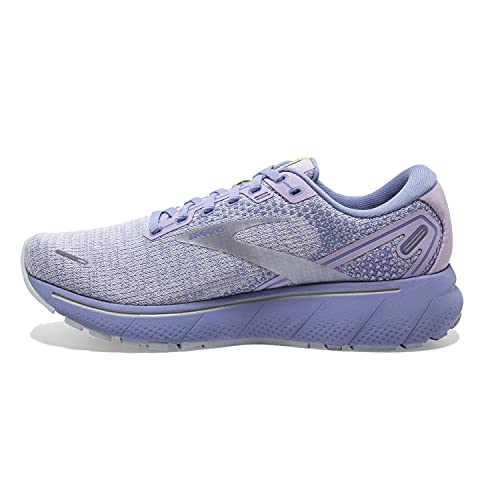 Brooks Women's Ghost 14 Neutral Running Shoe - Lilac/Purple/Lime - 8.5 Medium