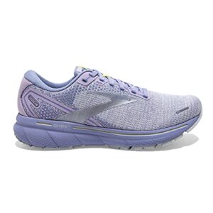 Brooks Women's Ghost 14 Neutral Running Shoe - Lilac/Purple/Lime - 8.5 Medium