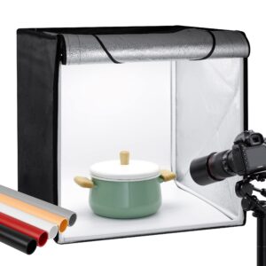 finnhomy 20 x 20 photo box professional portable photo studio photo light studio photo tent light box table top photography shooting tent box lighting kit