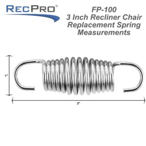 RecPro RV 3" Recliner Chair Replacement Spring | Stainless Steel Metal (1 Pack)