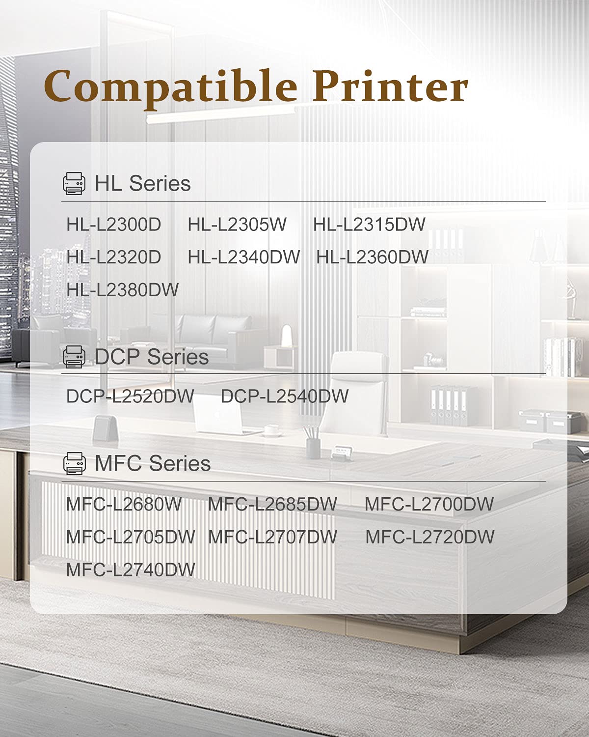 XZMHX TN660 TN630 TN-660 TN-630 Replacement Toner Cartridge Compatible for Brother MFC-L2700DW MFC-L2720DW MFC-L2740DW HL-L2300D HL-L2340DW HL-L2380DW DCP-L2540DW Printer (2 Pack)