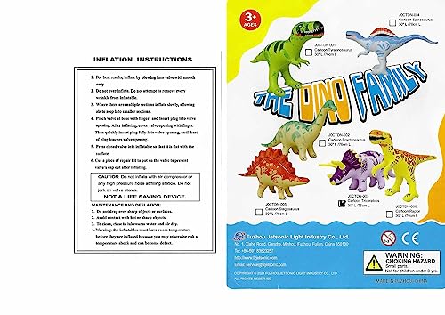 KATAKA 6 Pack Dinosaur Inflatable Toy Includes air Pump Party Decorations Pool Floating Toy Dinosaur Collection Birthday Party Gifts for Children and Adults