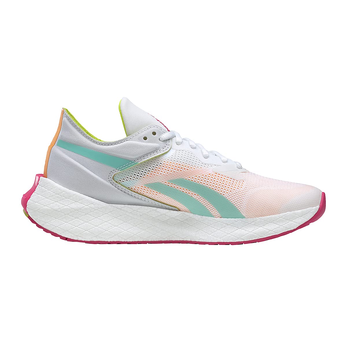 Reebok Women's Floatride Energy Symmetros Running Shoe - Color: White/White/Pixel Mint - Size: 8.5 - Width: Regular