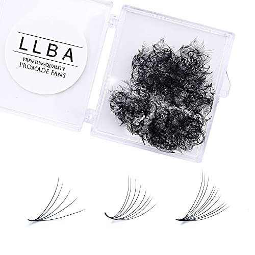 LLBA Promade Fans | Handmade Volume Eyelashes | Multi Selections From 3D To 16D | C CC D DD L M Curl | Thickness 0.03 ~ 0.1 mm | 8 - 20mm Length | Long Lasting | Easy Application (10D-0.03 D 11 mm)