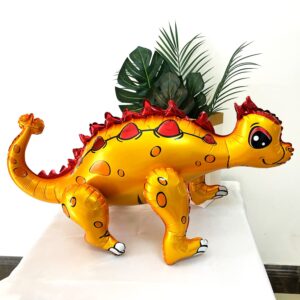 Giant 3D Dinosaur Balloon for Birthday Party Decorations, Cute Self Standing Dino Balloons, Aluminium Foil Balloons for Kids Adults Birthday Party Supplies Decor (4pack Dino Boy)