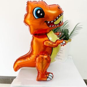 Giant 3D Dinosaur Balloon for Birthday Party Decorations, Cute Self Standing Dino Balloons, Aluminium Foil Balloons for Kids Adults Birthday Party Supplies Decor (4pack Dino Boy)