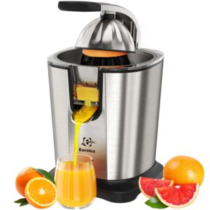 eurolux electric citrus juicer power pro - elcj-3000 - with 300 watts of power, this is the most powerful juicer, for an easy smooth juicing experience | with its new updated design