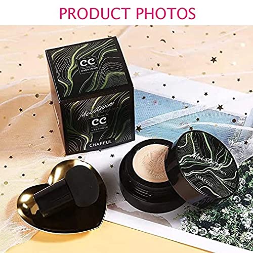 YG LianKai Mushroom Head Air Cushion CC Cream Foundation, Moisturizing Concealer BB Cream Nude Long Lasting Matte CC Cream Face Makeup Base (Natural Color)