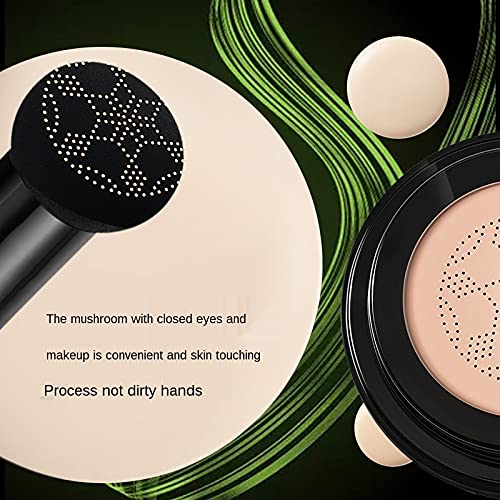 YG LianKai Mushroom Head Air Cushion CC Cream Foundation, Moisturizing Concealer BB Cream Nude Long Lasting Matte CC Cream Face Makeup Base (Natural Color)