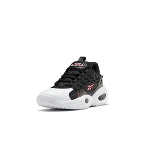 reebok unisex solution mid basketball shoe, black/white/vector red, 11 us men