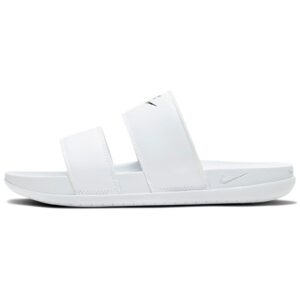 nike womens offcourt duo slide womens dc0496-100 size 6 white/black/white