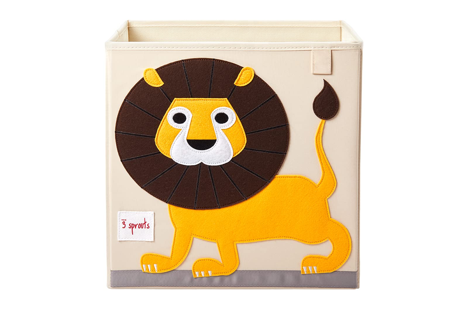 3 Sprouts Toy Storage Organizer: Toy Box Cube Organizer for Playroom, Nursery - Foldable Storage Bin - Lion