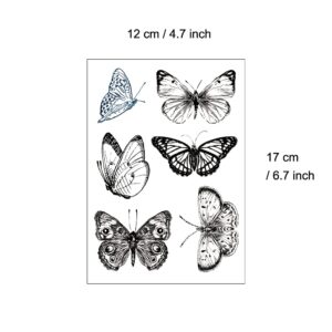 Everjoy Realistic Black Butterfly Temporary Tattoo Stickers - Waterproof Fake Tattoos, Party Favors, Themed Decorations and Gifts for Women