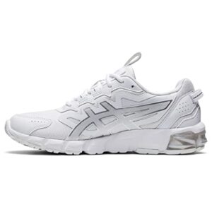 asics women's gel-quantum 90 3 sportstyle shoes, 7.5, white/pure silver