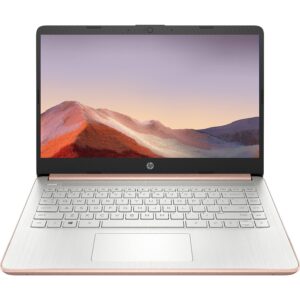 2021 newest hp premium 14-inch hd laptop, intel dual-core processor up to 2.8ghz, 16gb ram, 64gb emmc storage, webcam, bluetooth, hdmi, wi-fi, rose gold, windows 10 with 1 year microsoft 365