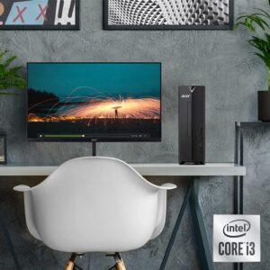 Acer Aspire XC-895-UR11 Desktop | 10th Gen Intel Core i3-10100 4-Core Processor | 8GB 2666MHz DDR4 | 1TB 7200RPM Hard Drive | 8X DVD | Intel Wireless Wi-Fi 6 | Bluetooth 5.1 | Windows 10 Home